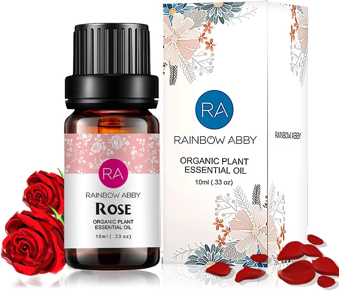Amazon.com: Rainbow Abby 100% Pure Organic Plant Extract Rose Oil, 10ML ...