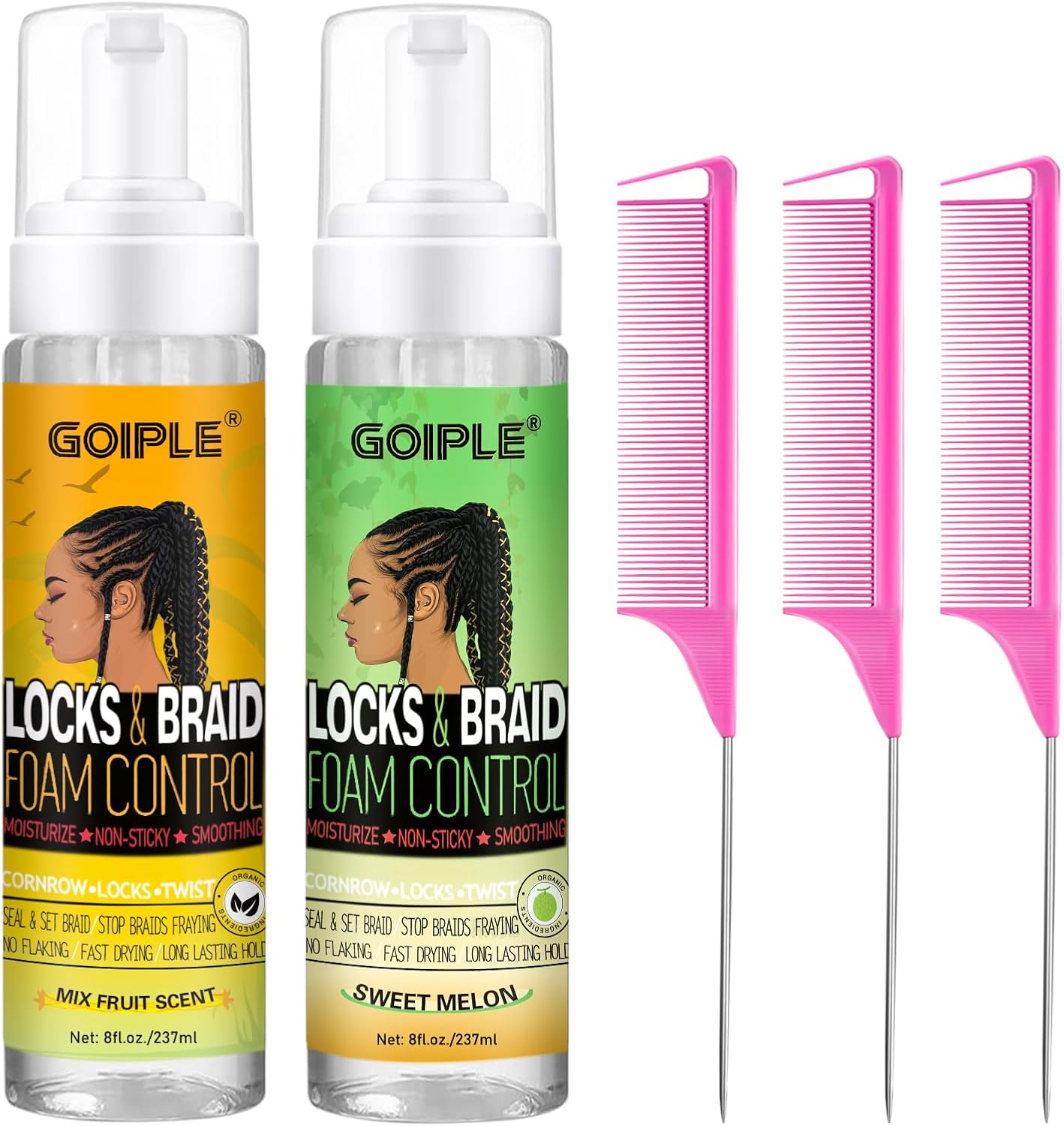 Goiple Hair Mousse For Braids, Twisting, Crazy - Braided Foam Control ...