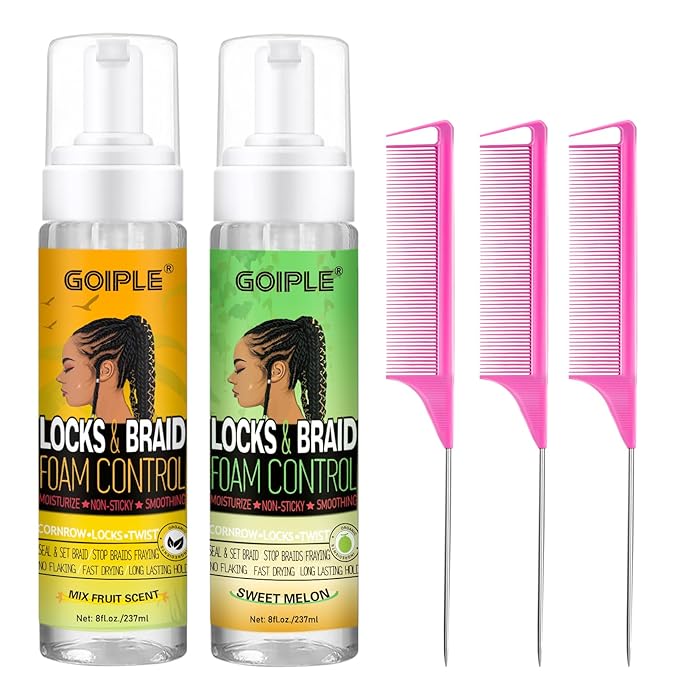 Amazon.com: Goiple Hair Mousse for Braids, Twist, Locs - Braid Foam ...