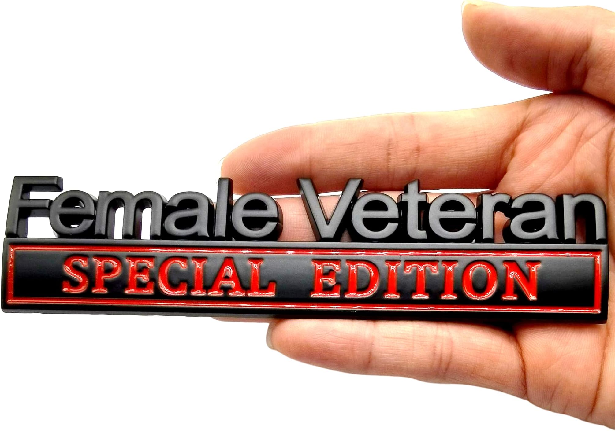 Amazon.com: 2PCS Female Veteran Special Edition 3D Metal Tailgate ...
