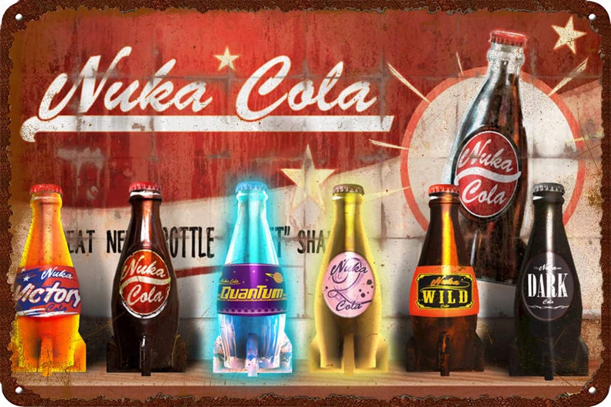 Amazon.com : Nuka Cola Tin Sign Wall Art For Man Cave,Art Poster For ...