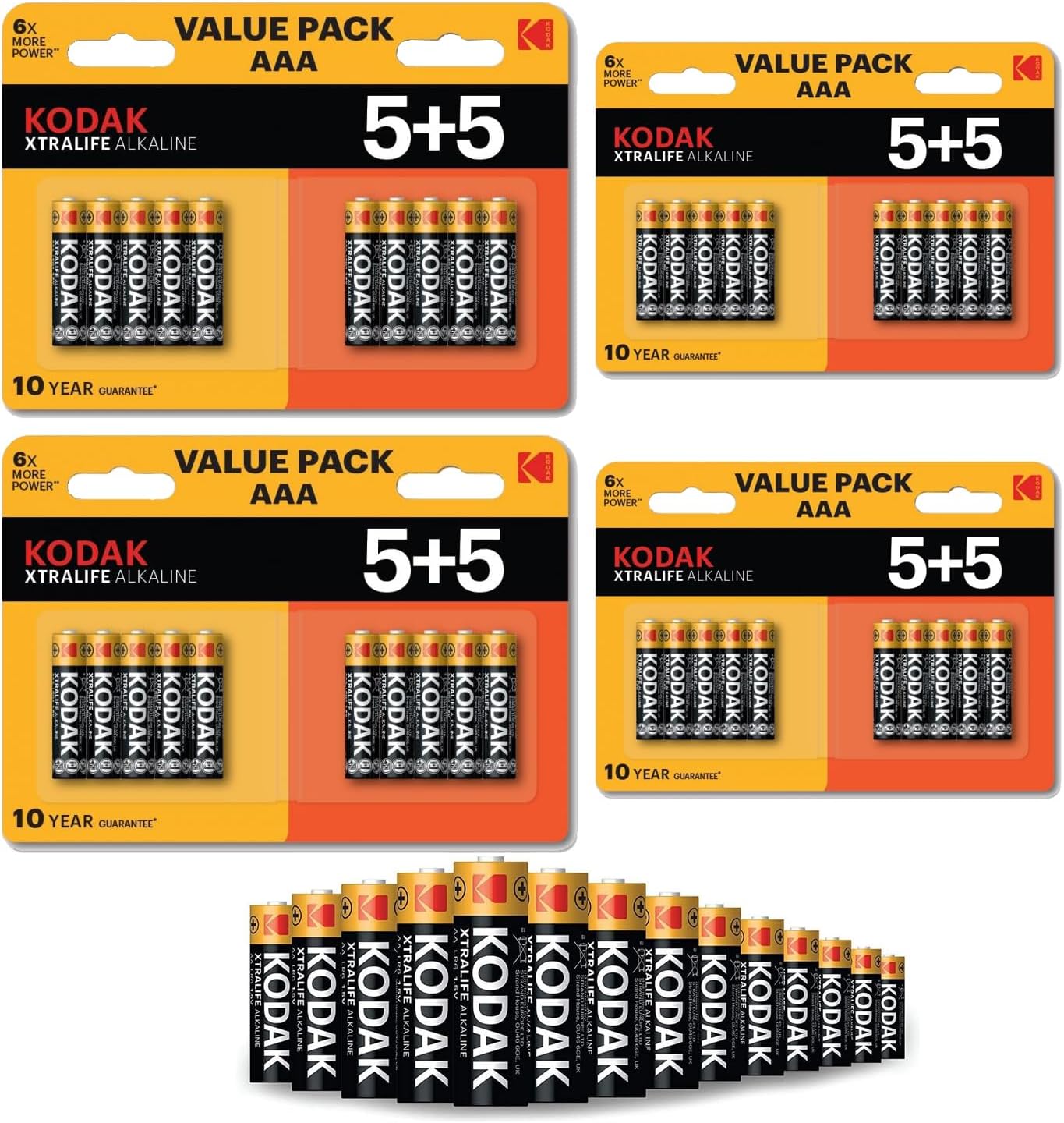 AAA Alkaline Batteries – 40 Pack | Long-Lasting 1.5V Power for High ...