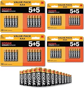 AAA Batteries, KODA'K AAA Batteries 40 Pack - With 10 Years Shelf Life ...