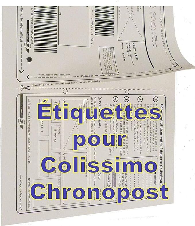500 feuilles a4 étiquette expedition Colissimo - Chronopost - UPS ...