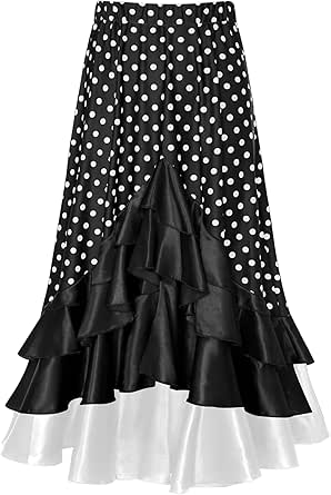 Amazon.co.jp: Sinleey Kids Girls Polka Dot Layered Ruffle Flamenco ...