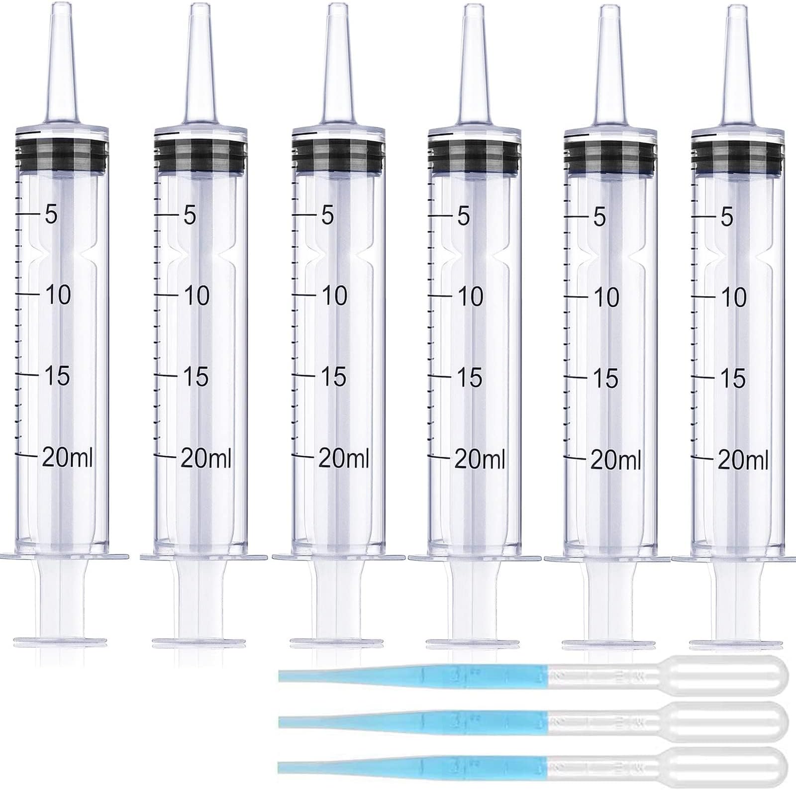 Amazon.com: 4 Pack 20mL Syringe for Liquid with Tip Cap, Individually ...