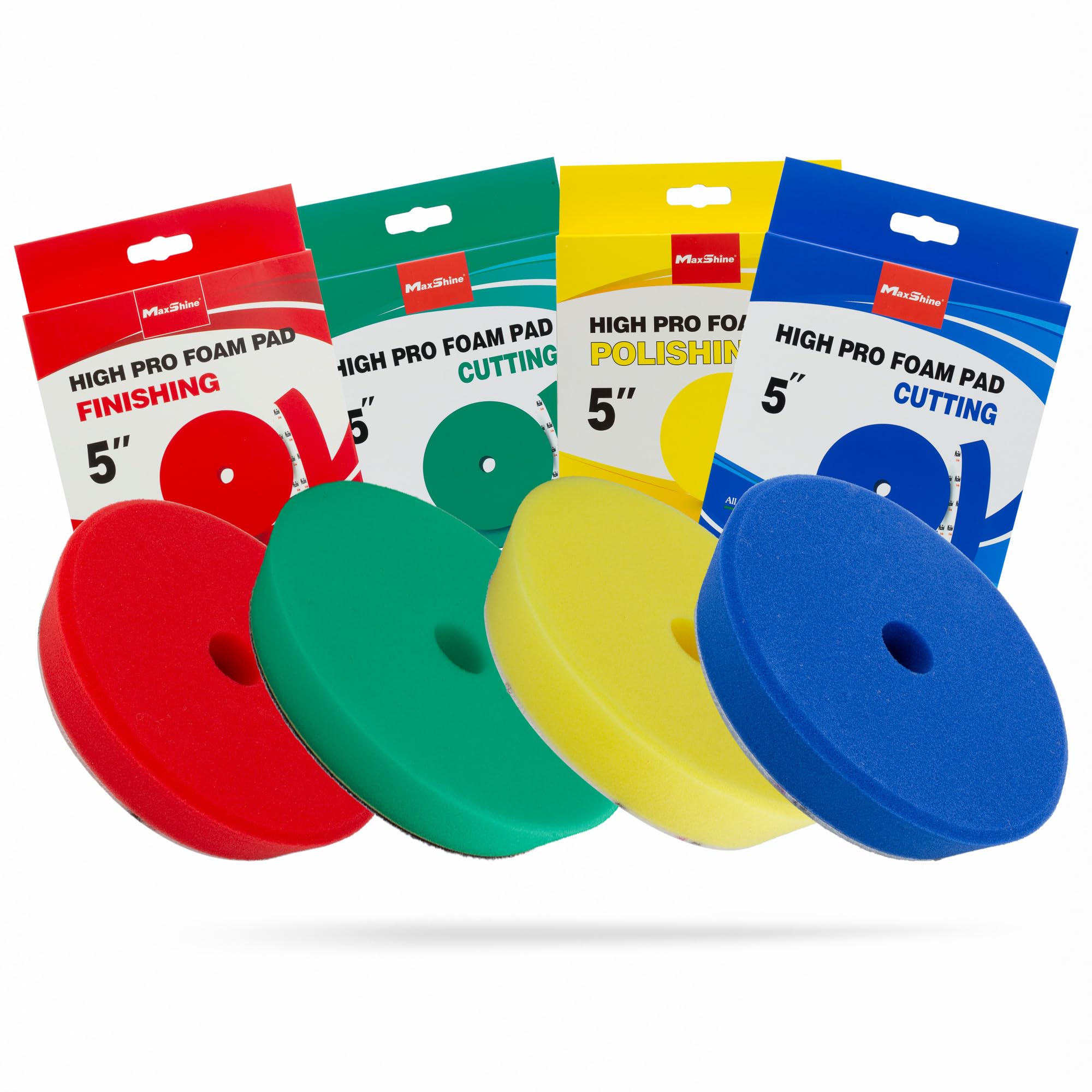 Amazon.com: Maxshine Universal Foam Polishing Pad 4pc Kit – 5.2" Color ...