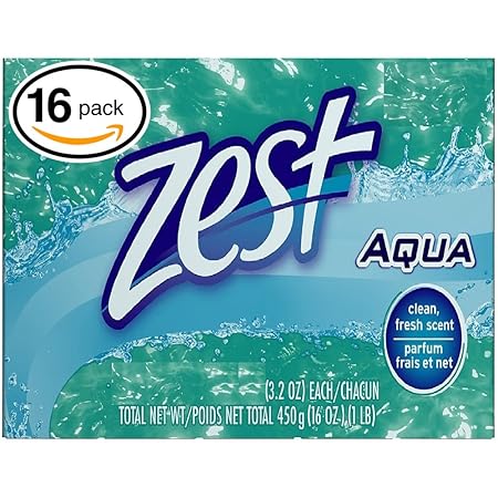 Amazon.com : Zest Aqua Bar Soap 4 Ounce Bars, 16-Count : Bath Soaps : Beauty & Personal Care