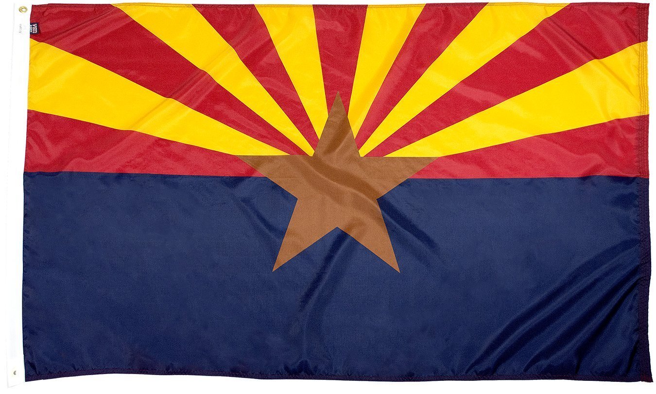 Amazon.com: FlagSource Arizona Nylon State Flag, Made in the USA, 4x6 ...