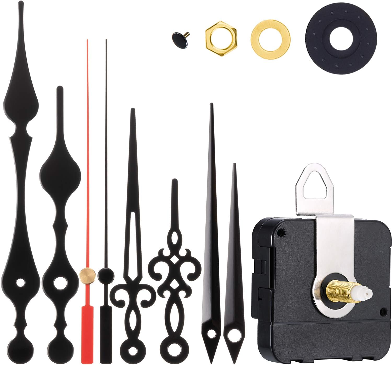 Amazon.com: 2 Pair Hands Quartz Clock Movement DIY Wall Clock Movement ...