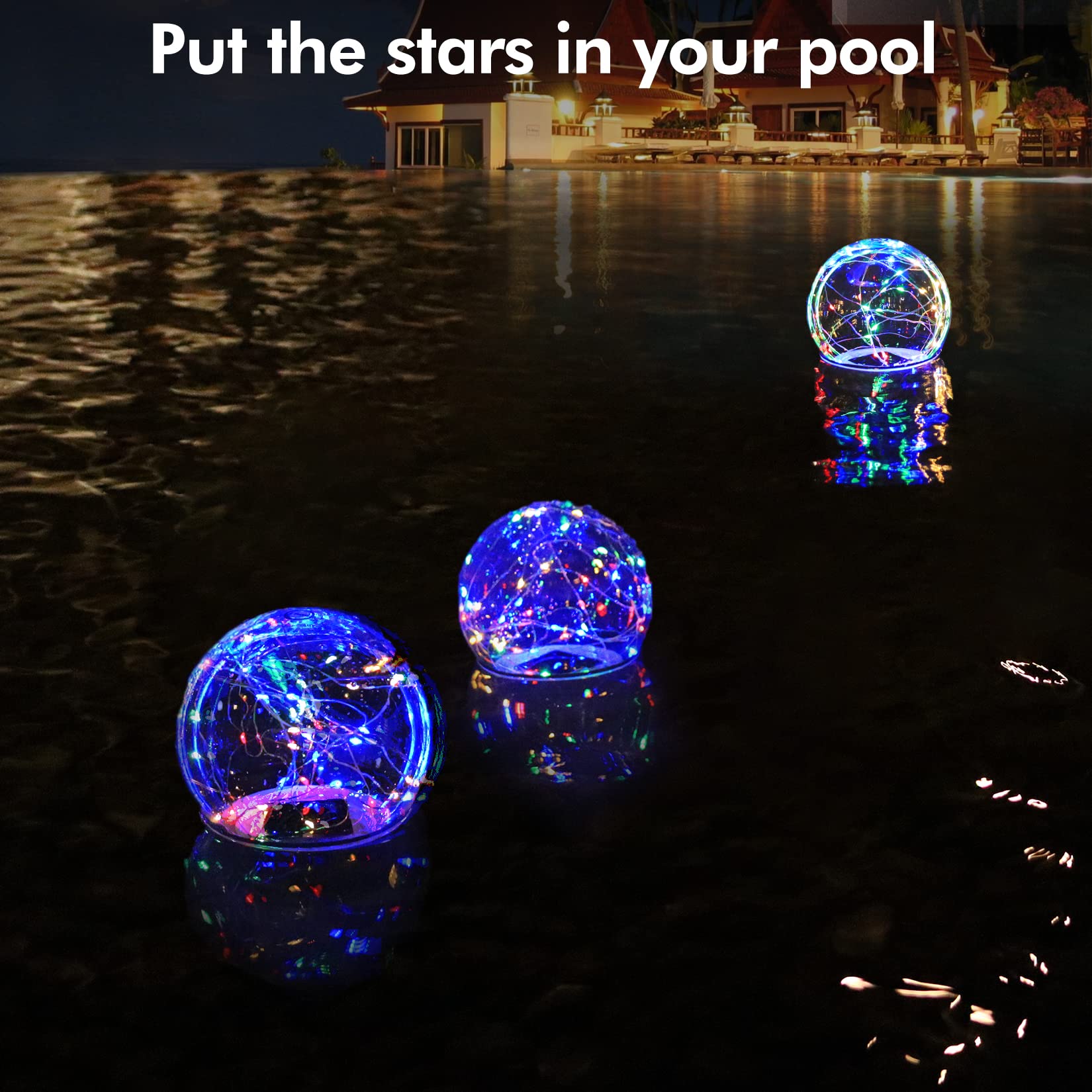 Snapklik.com : Solar Light & Anti-Sinking Chlorine Floater For Pools & Spas