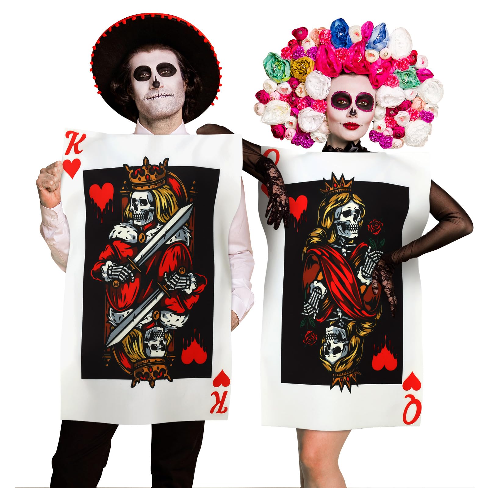 Amazon.com: HooLing 2 Pcs Couples Halloween Costumes for Adults King ...