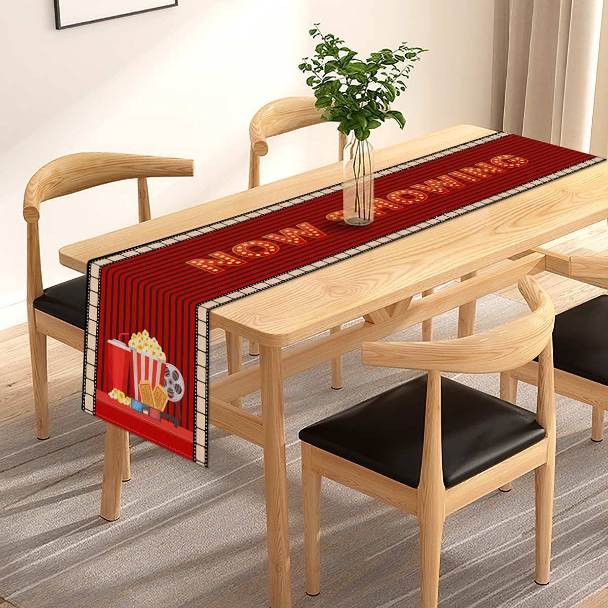Snapklik.com : Movie Night Table Runner Now Showing Table Decor Movie ...