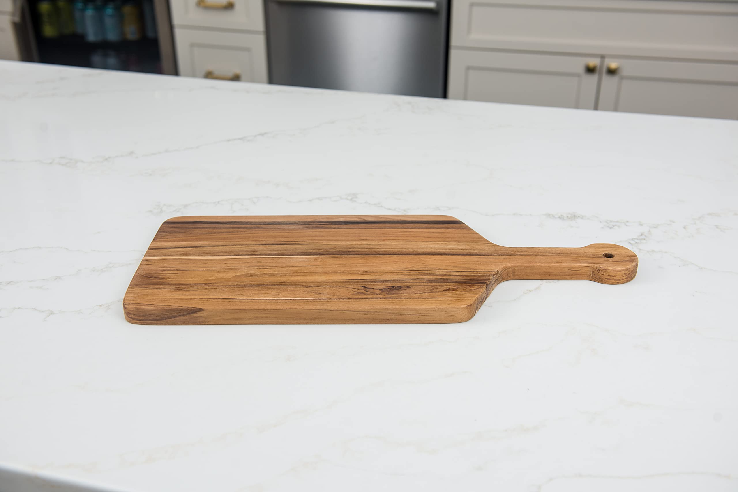 Snapklik.com : Lipper International Teak Wood Edge Grain Kitchen Paddle ...