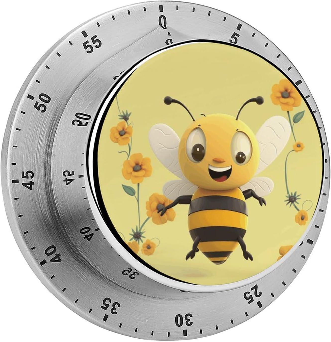 Amazon.com: Stainless Steel Timer,Happy Bee Print Cooking Timer,Visual ...