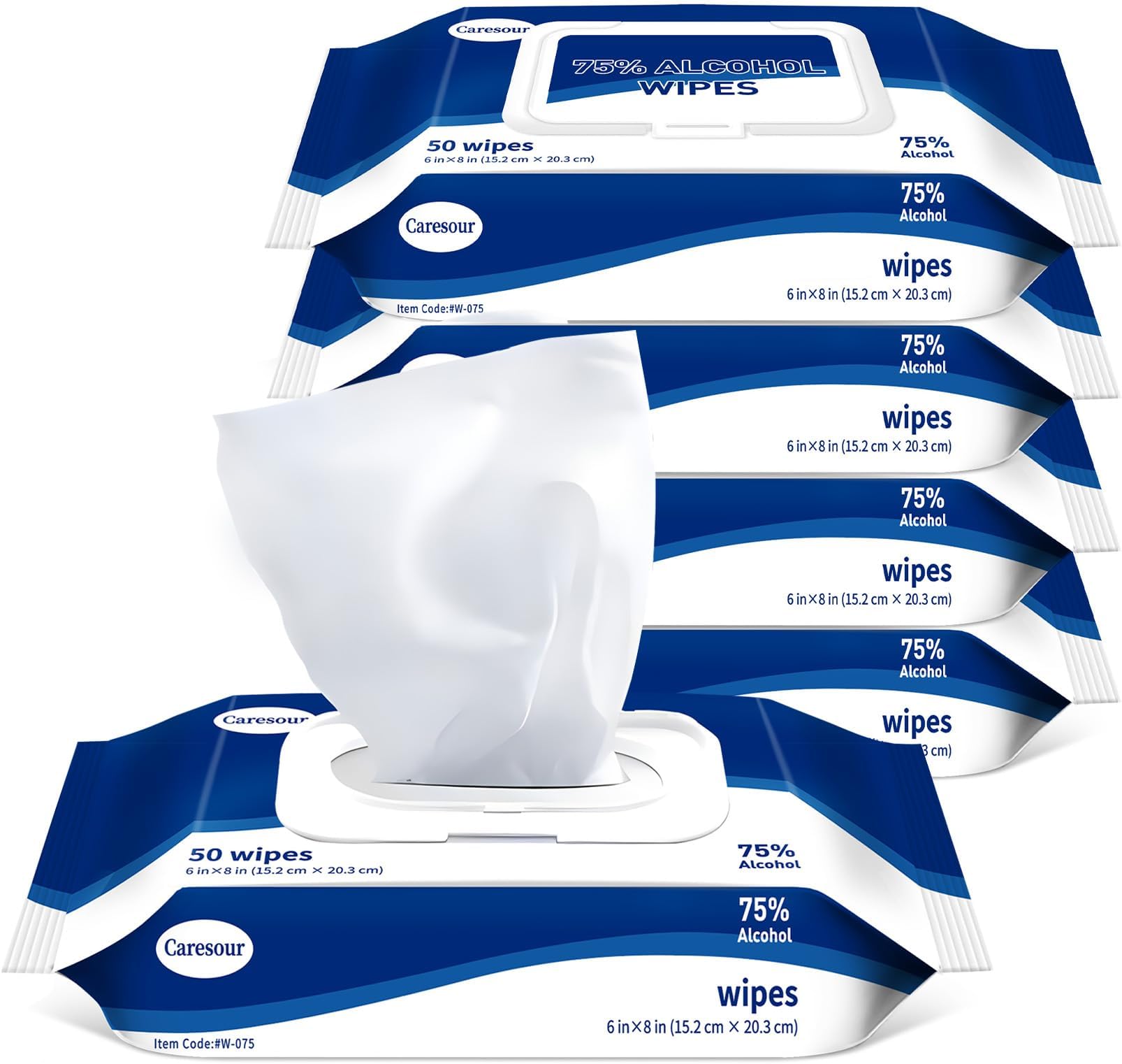 Amazon.com: CARESOUR Advanced 75% Alcohol Hand Sanitizer Wipes, 4 Packs ...