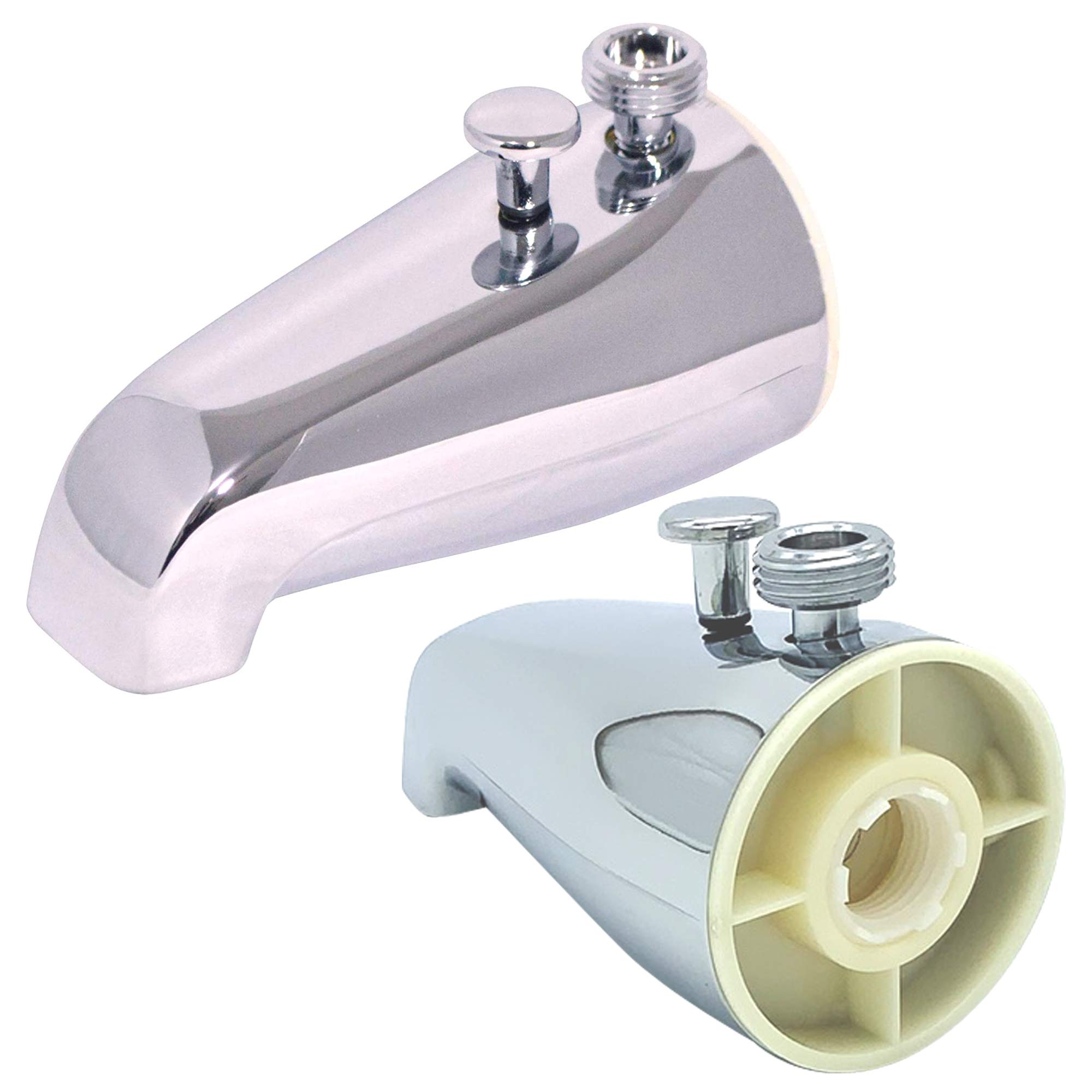 Tub Spout with Rear Diverter and Brass Top Shower Adapter, 3/4 inch to ...