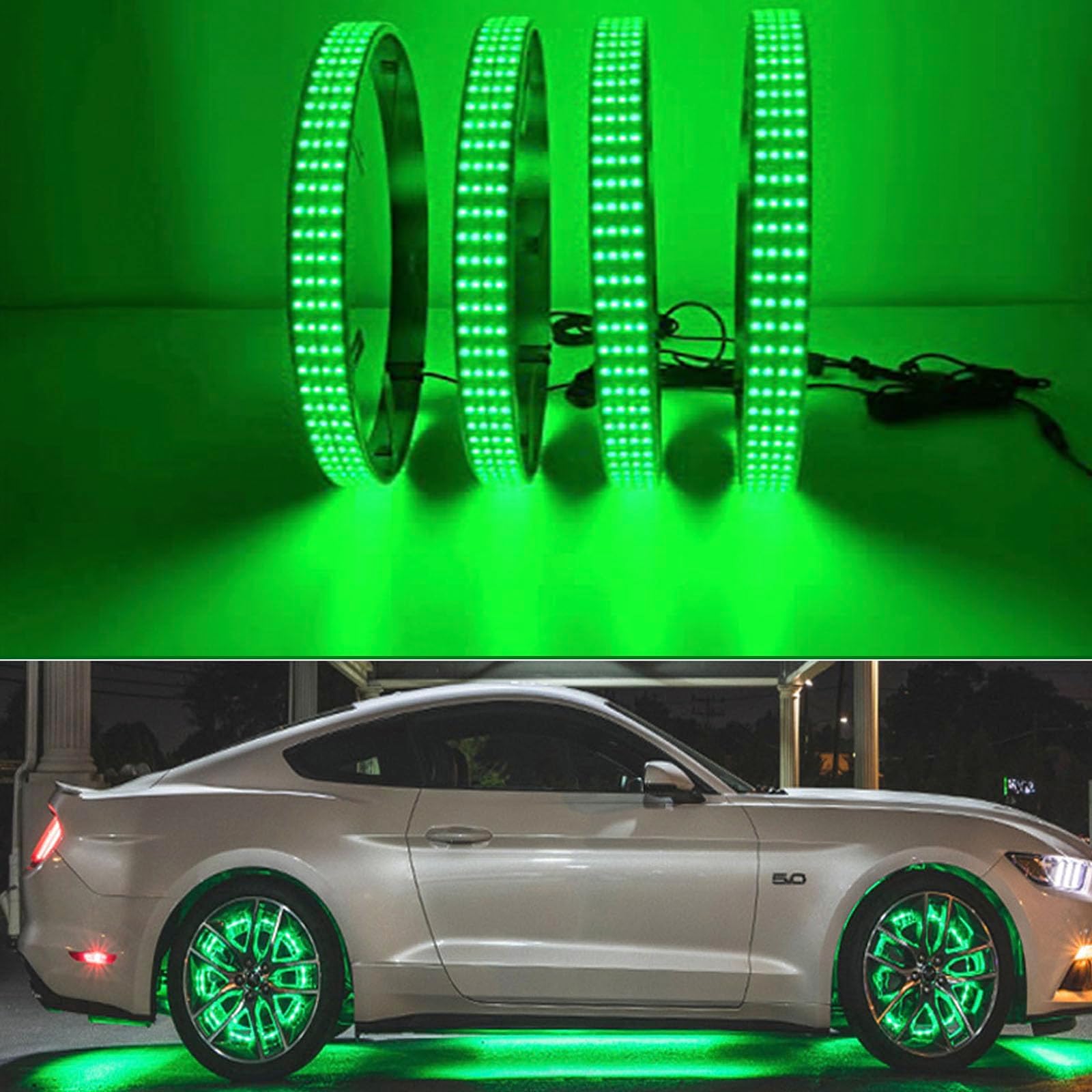 Amazon.com: JXOFROAD 15.5in Pure White Wheel Ring Lights,12V New ...