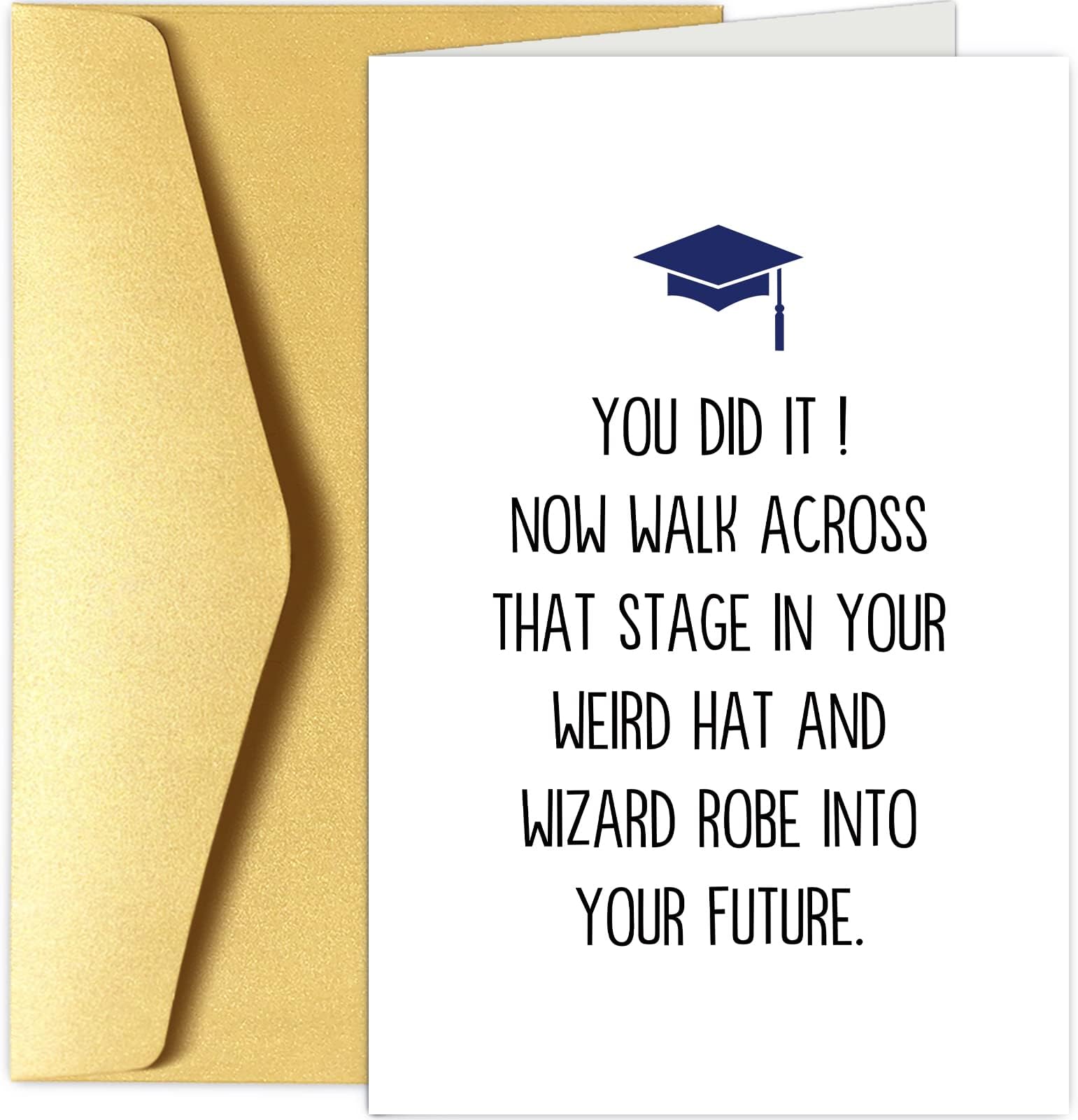 Amazon.com : Funny Graduation Card for Him Her, Humorous Graduation ...