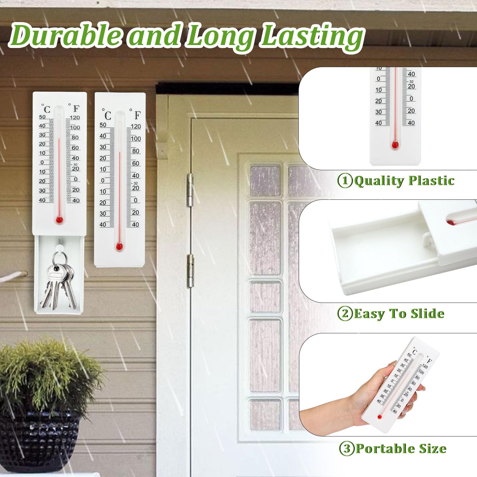 Snapklik.com : 2pcs Hide A Keys, Security Keys Lock Boxes Thermometer ...