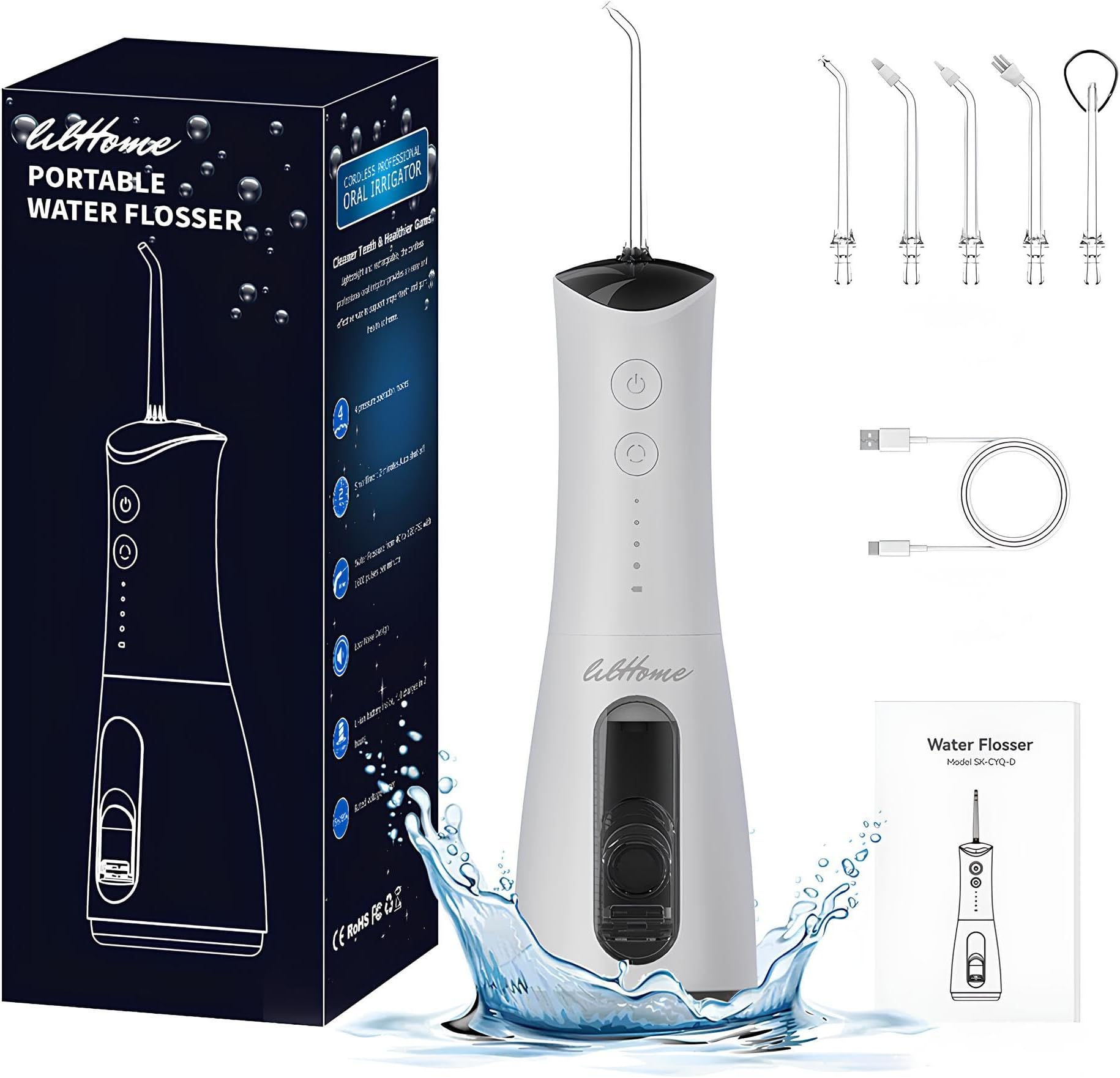 Amazon.com: SOMETHING NICE AquaClean Duo Water Flosser - Portable ...
