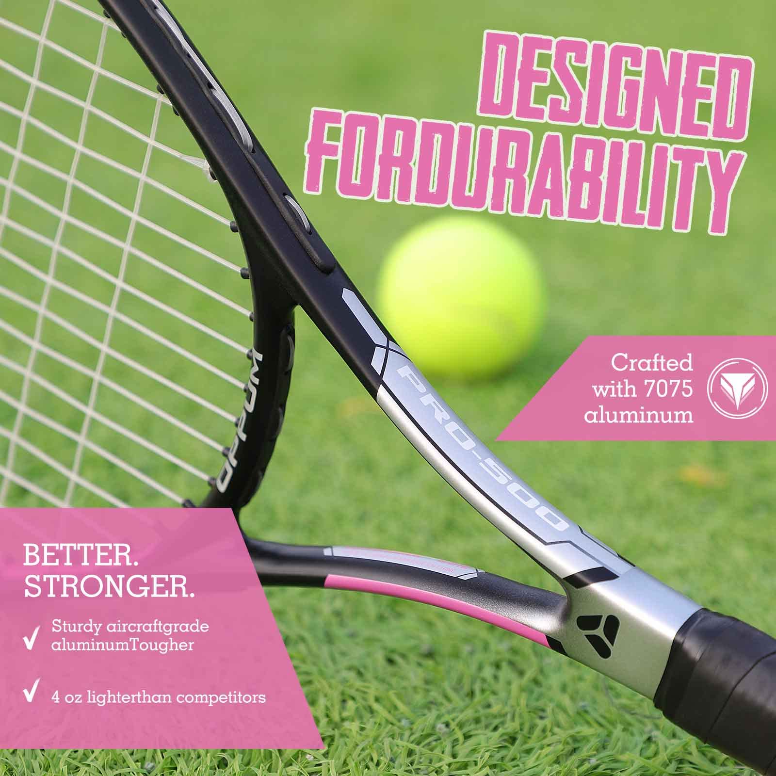 OPPUM 27 inch Pro Tennis Racket for Adults Student Women and Men ...