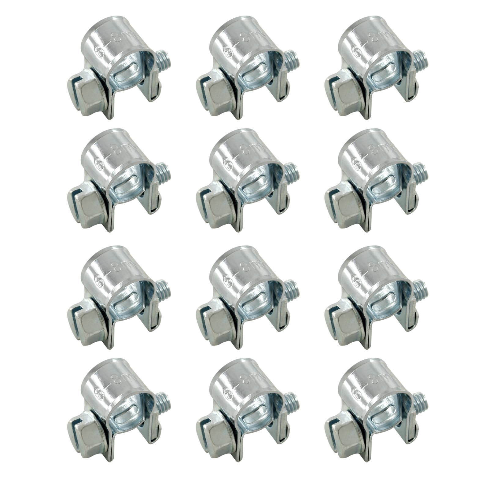 Amazon.com: Jersvimc 12pcs Stainless Steel Gas Line Clamp(6-8mm), Zinc ...