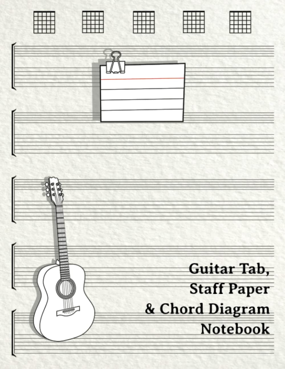 Amazon.com: Guitar Tab, Staff Paper & Chord Diagram Notebook: Blank ...