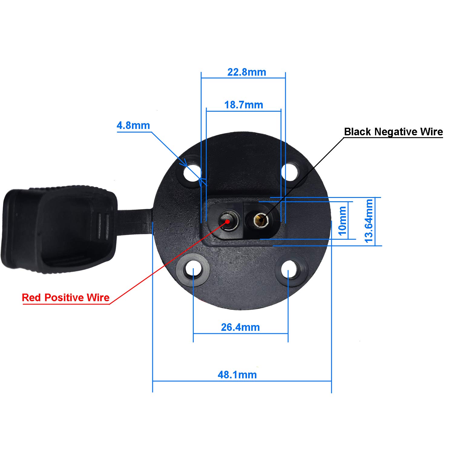 Snapklik.com : COMeap SAE Connector Power Socket Sidewall Port, 2Pin ...