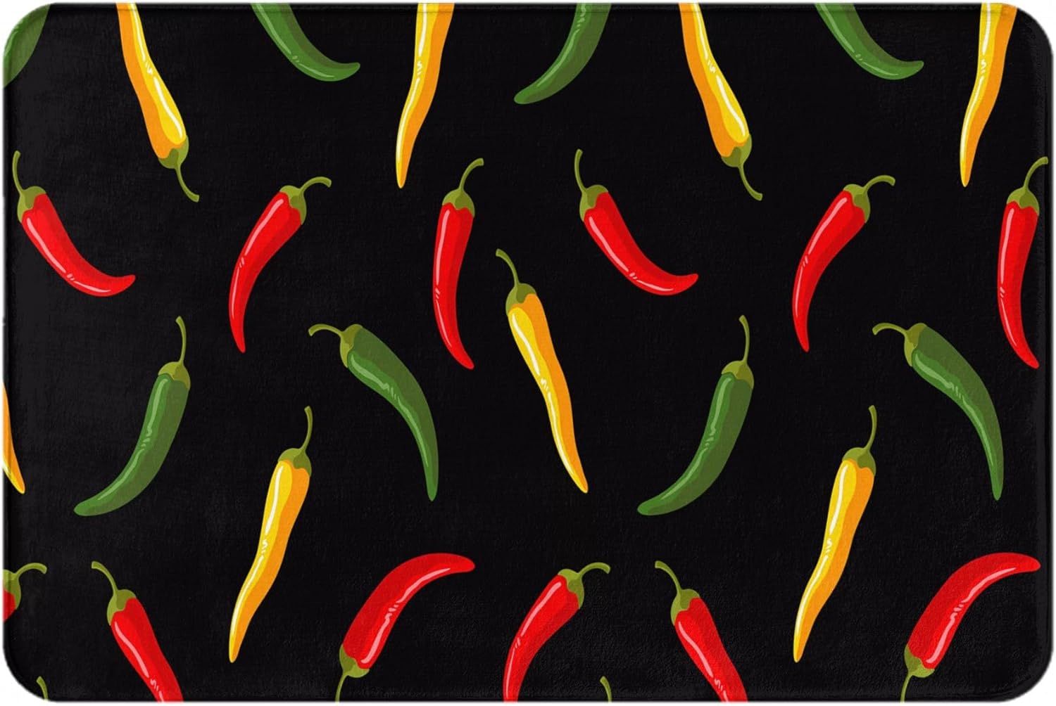 Amazon.com: Red Green Yellow Chili Pepper Kitchen Floor Mat Non Slip ...
