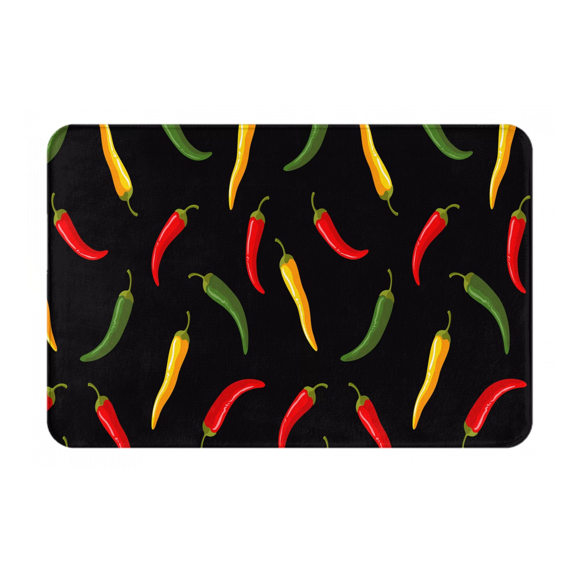 Amazon.com: Red Green Yellow Chili Pepper Kitchen Floor Mat Non Slip ...
