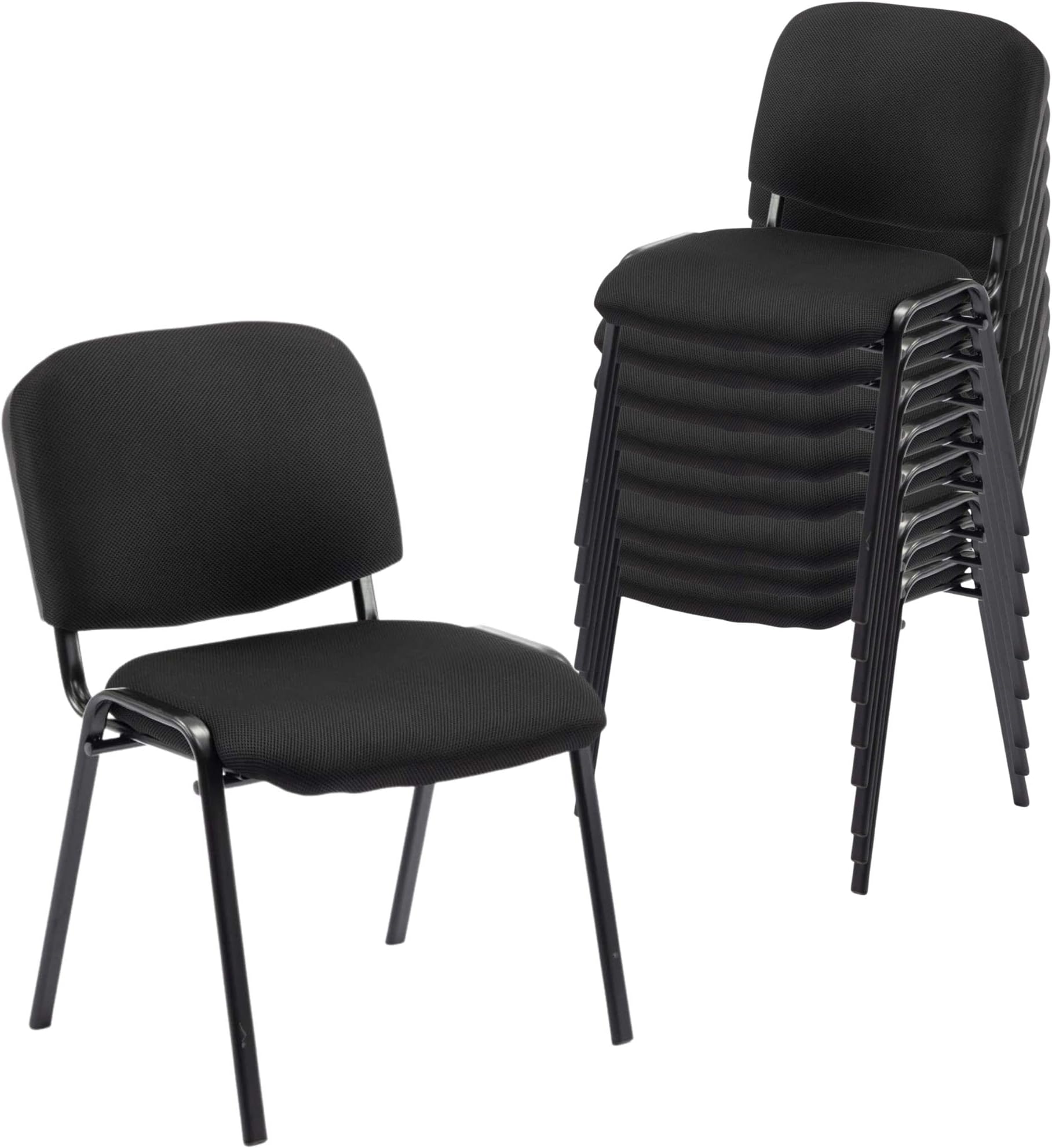 Amazon.com: S AFSTAR Set of 5 Conference Chairs, Stackable Chairs with ...