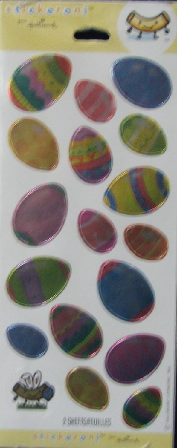 Amazon.com: Hallmark Easter ESS3007 Easter Egg Stickers from Stickeroni ...