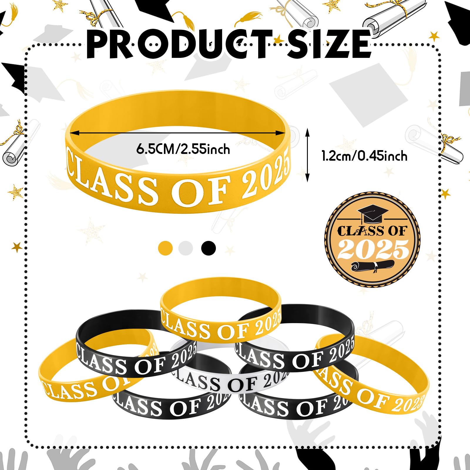 Snapklik.com : Poen 100 Pcs Class Of 2025 Bracelets Graduation ...