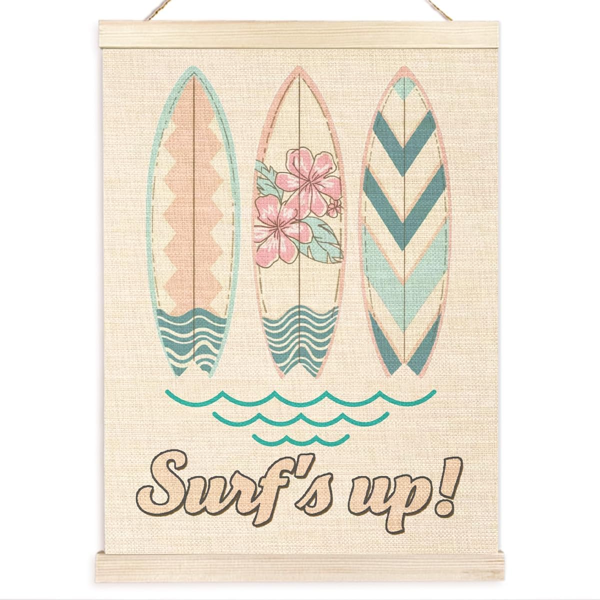 Amazon.com: Ecezatik Surf's Up Surfing Poster Hanger Frame, Surf Room ...