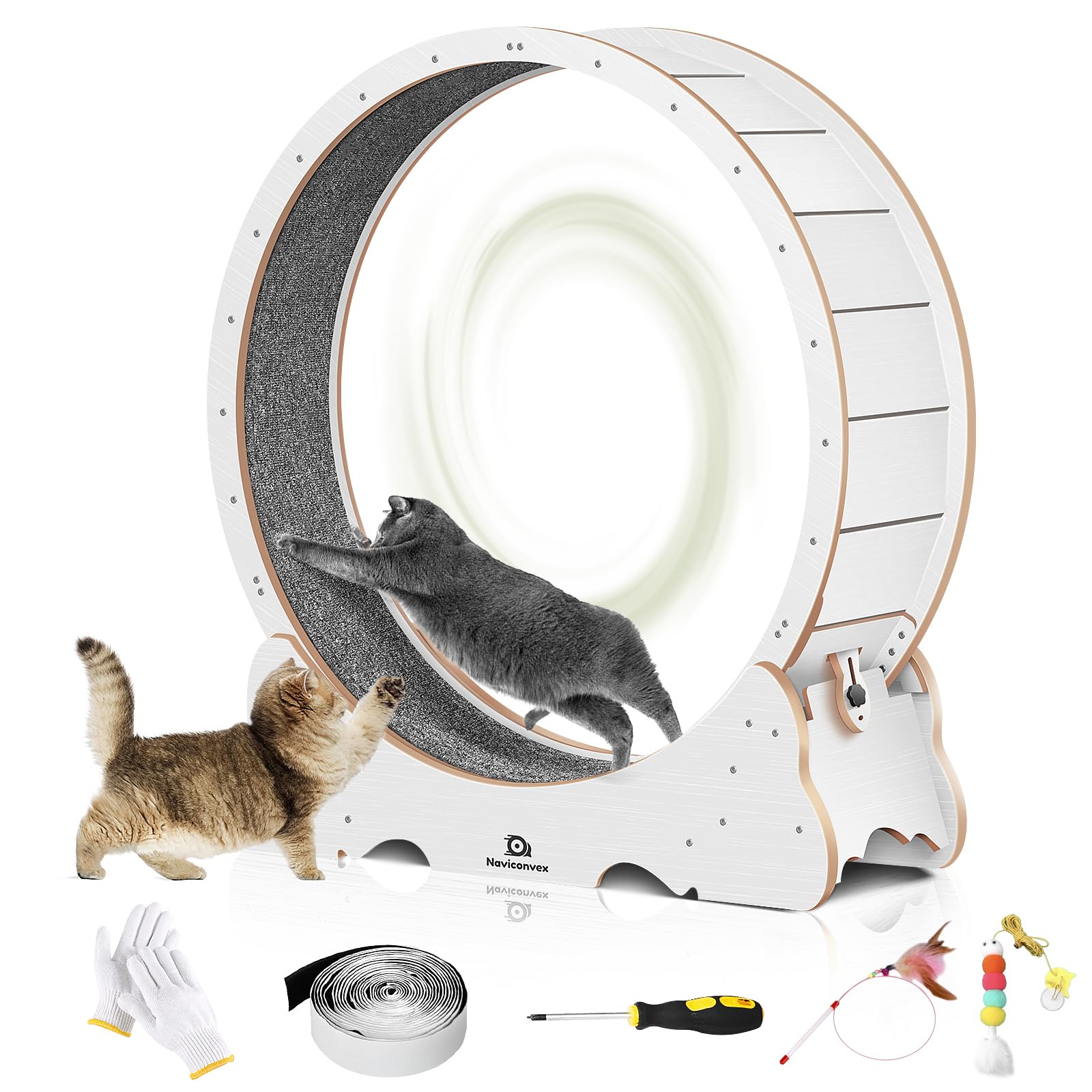Amazon.com : 45" XL Large Cat Exercise Wheel - Indoor Cat, Cat ...