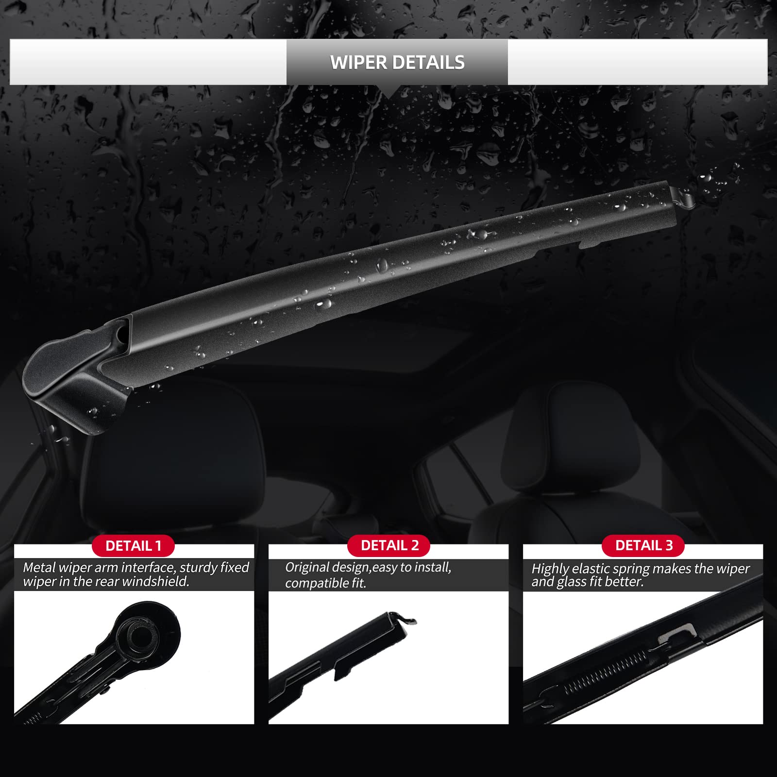 Snapklik.com : GARDIMU Rear Wiper Arm Blade Set Replacement For ...