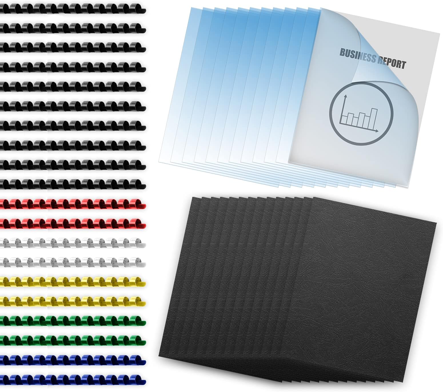 Amazon.com : HOUYEE Binding Covers and Combs Set, Binding 8.5x11 Inches ...