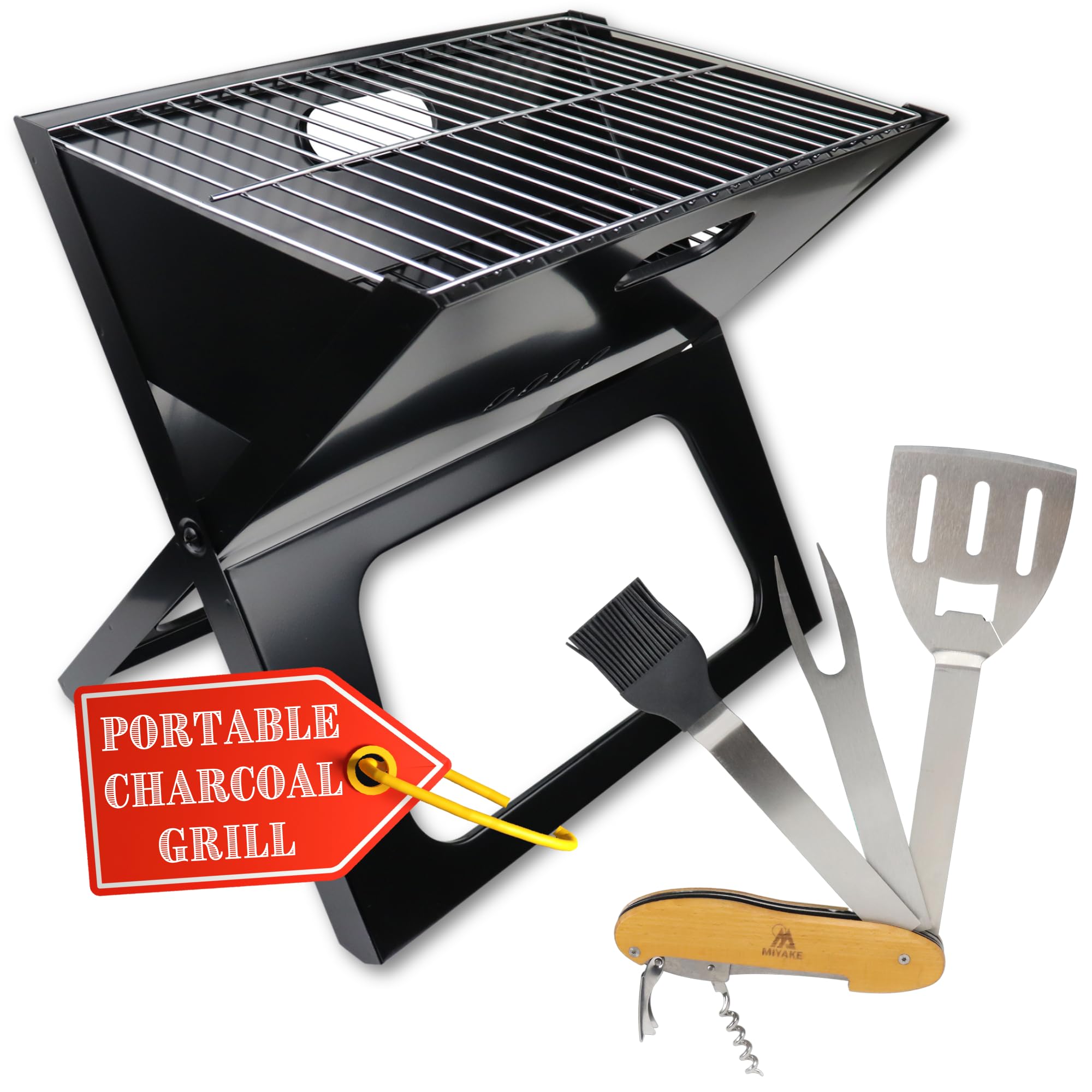 Amazon.com: Miyake Notebook BBQ Grill -With 5 IN 1 BBQ Multi-Tool BBQ ...