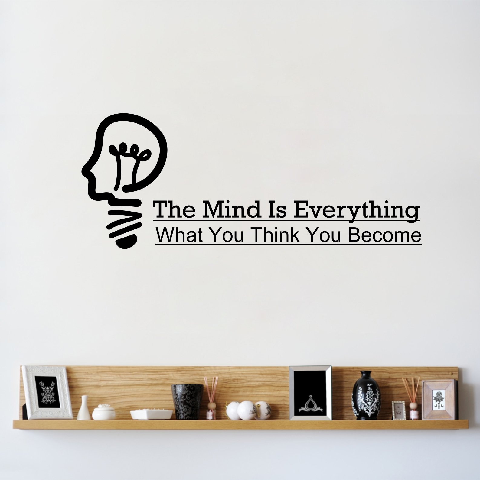 StickersYard The Mind Quote Wall Sticker & Decal (Color - Black Matte ...