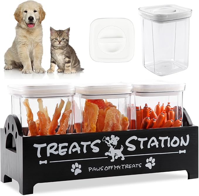 Amazon.com: Hukalw Dog Treat Container, Farmhouse Dog Food Storage ...