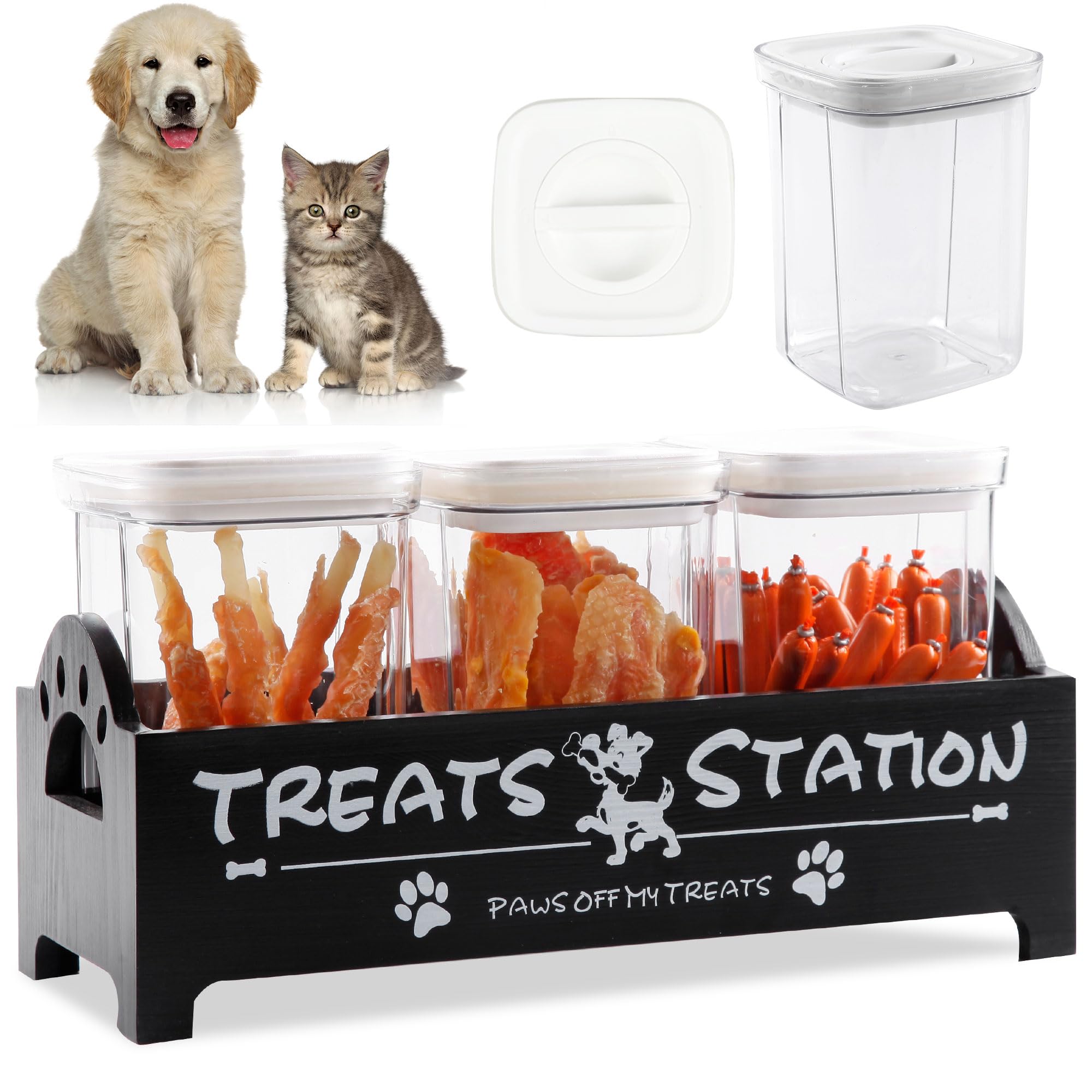Amazon.com: Hukalw Dog Treat Container, Farmhouse Dog Food Storage ...