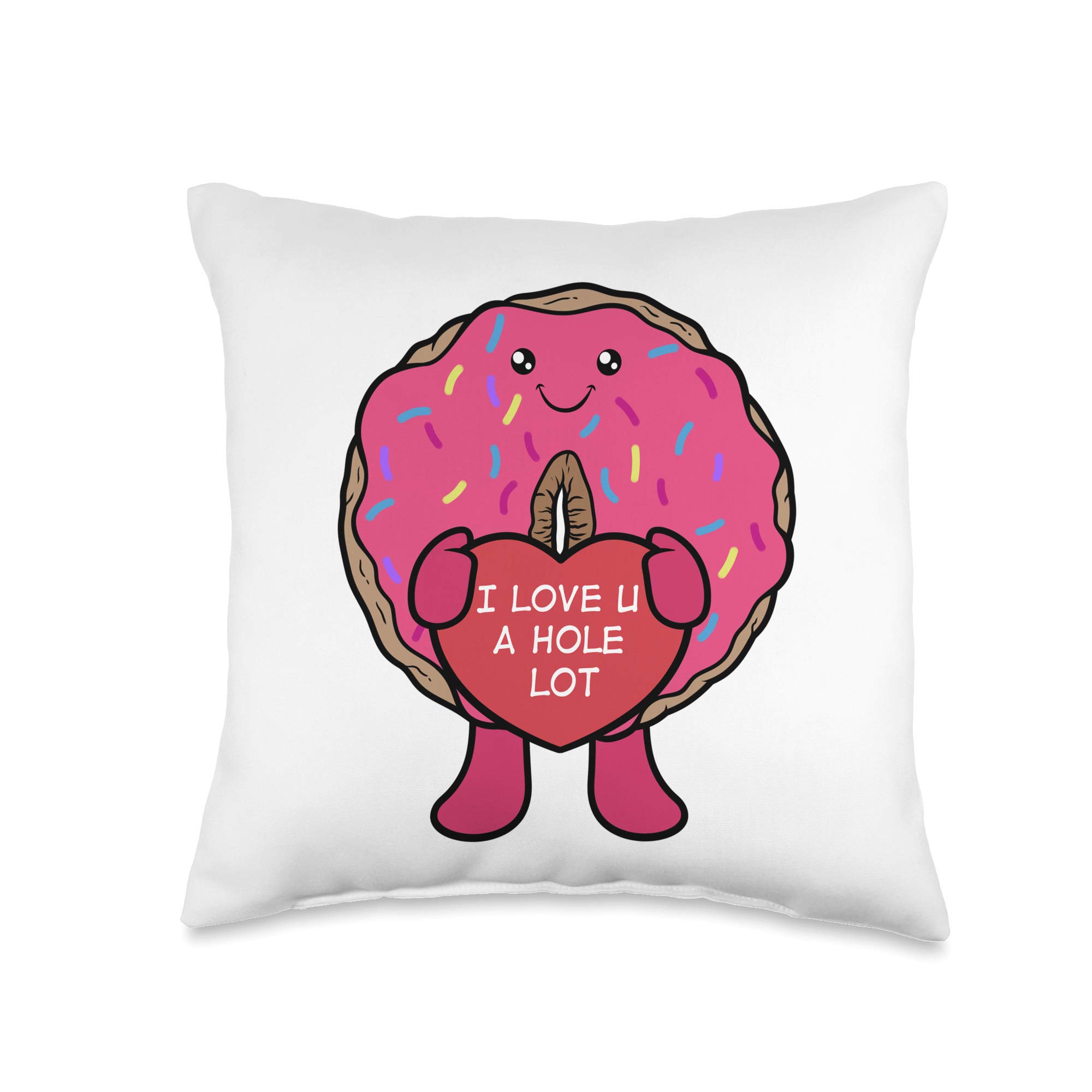 Amazon.com: I Love You A Hole Lot Donut Throw Pillow : Home & Kitchen
