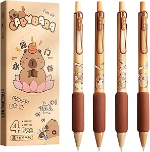 Amazon.com: YIJIESHIYU Cute Capybara Retractable Ballpoint Pen Cute ...