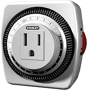 Stanley 31192 TimeIt, 1-Outlet Heavy Duty Grounded Mechanical Timer ...