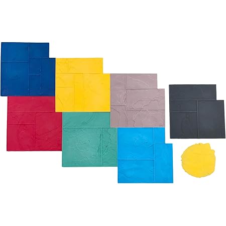 Amazon.com: New Random Stone Concrete Stamp Set by Walttools ...