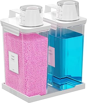Amazon.com: Hordely 77.8OZ Laundry Detergent Dispenser Container, 2 ...