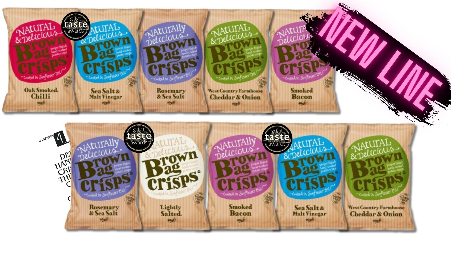 Brown Bag Crisps the best bulk crisps, Crisps Multipack (10-Pack, 40g ...