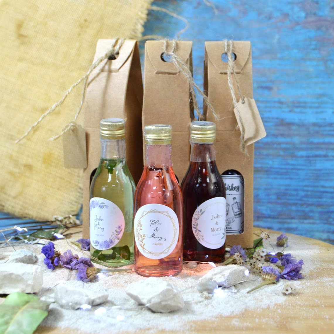 Mini Botellas De Recuerdo Para Bodas