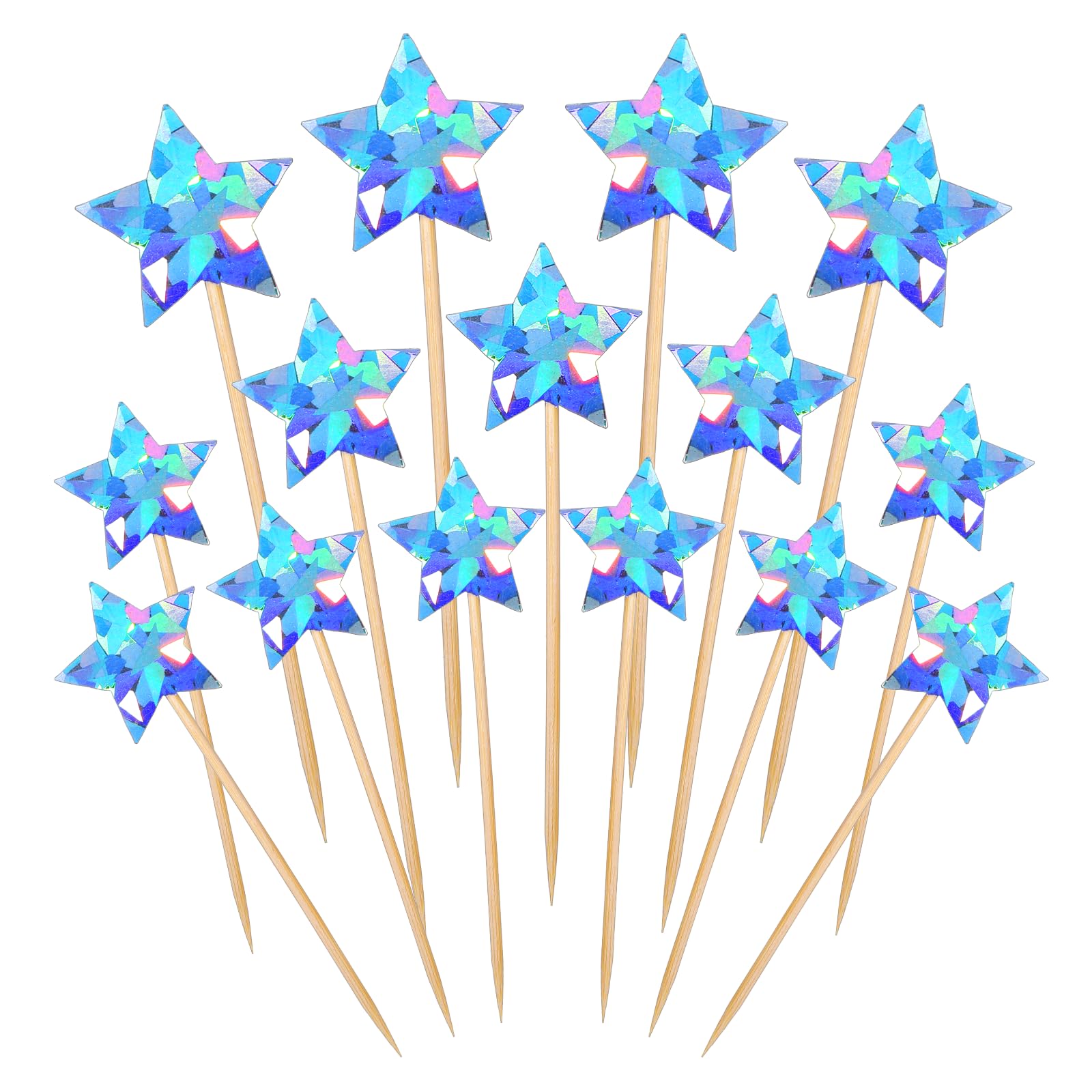 Amazon.com: 42PCS Little Star Cupcake Toppers, Glitter Laser Star Cake ...